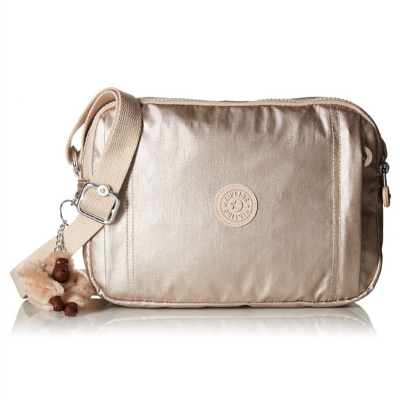 Kipling | Bags | Kipling Benci Sparkly Gold Crossbody Bag | Poshmark